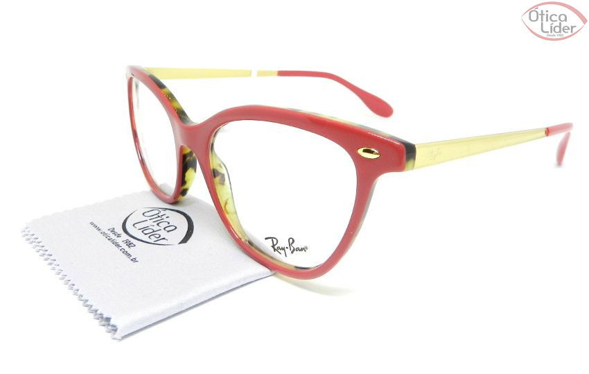 Ray-Ban RX5360 5714 54 Acetato Rosa / Demi / Metal Dourado - até 20% de ...