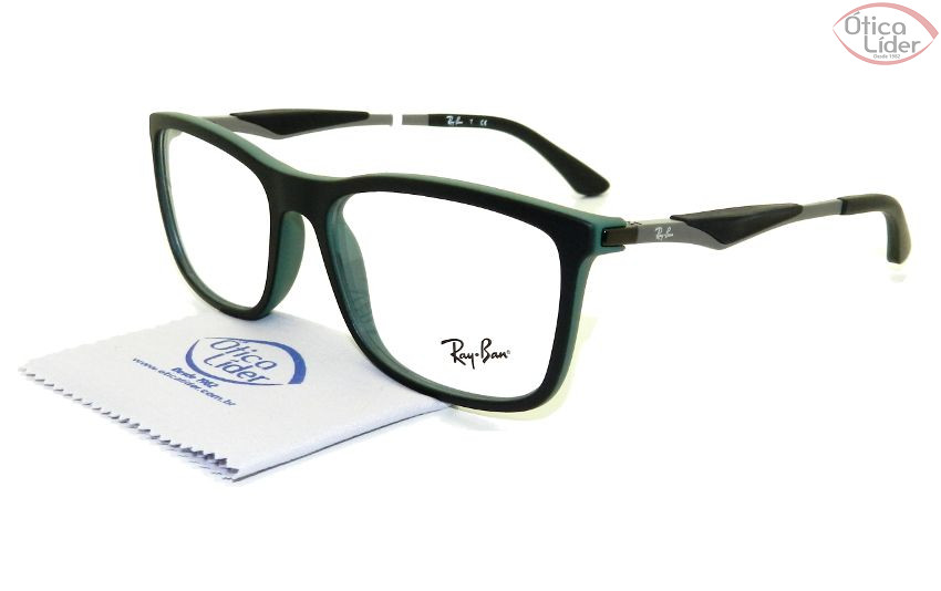 Ray-Ban RX7029 5197 55 Acetato Preto / Verde - 12x sem juros ou 20% OFF ...