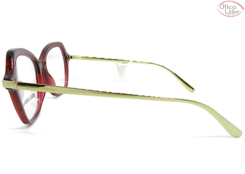 Dolce & Gabbana DG3311 3211 51 Bordô Transparente / Dourado - até 20% ...