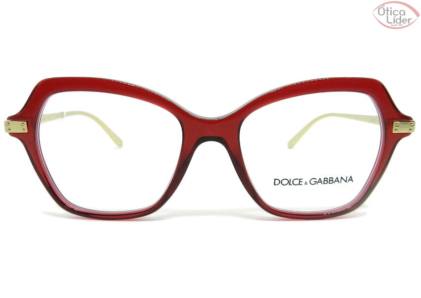 Dolce & Gabbana DG3311 3211 51 Bordô Transparente / Dourado - até 20% ...