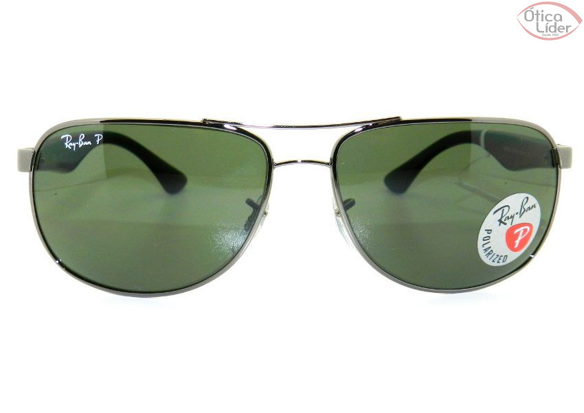 Ray-Ban RB3502 004/58 61 Metal Chumbo / Preto Polarizado - até 20% de ...