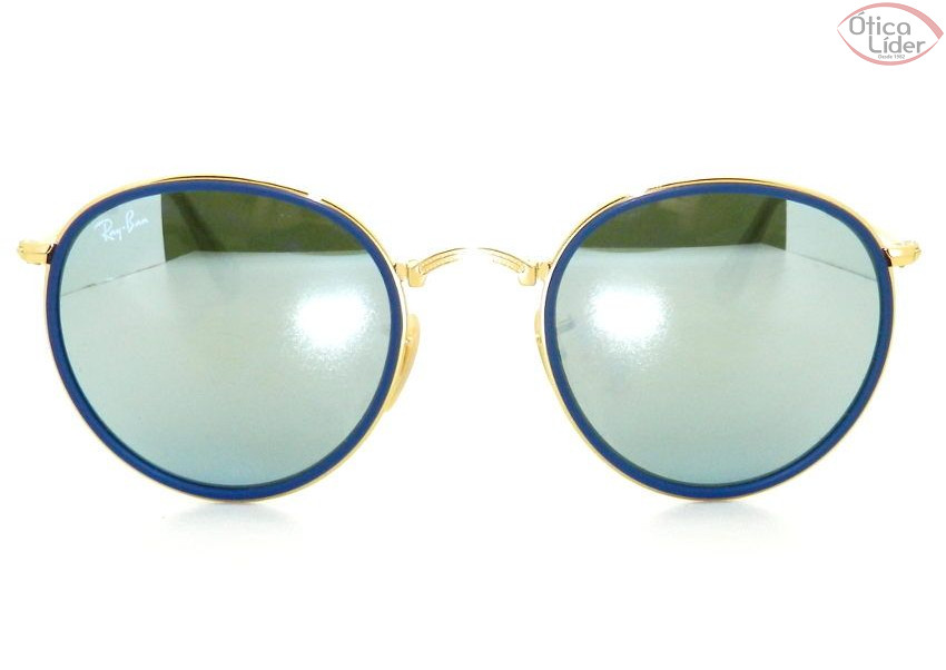 Ray-Ban RB 3517 001/30 48 Round Metal Dourado Dobrável - até 20% de ...