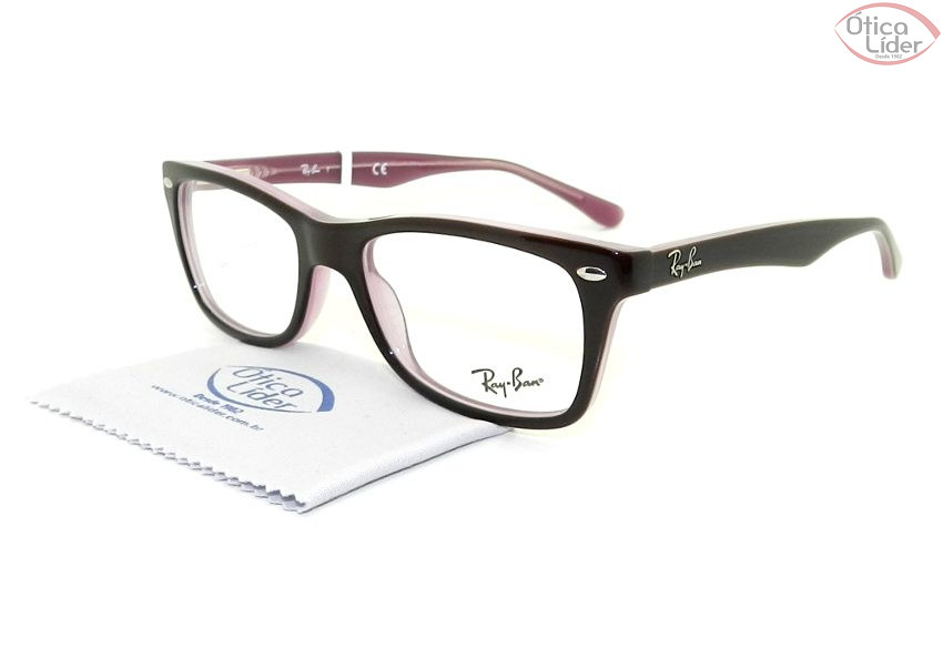 Ray-Ban RX5228 2126 50 Acetato Marrom / Lilás - até 20% de Desconto na ...