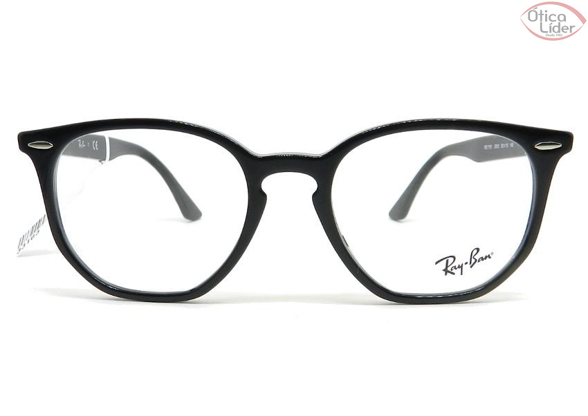 Ray-Ban RX7151 2000 52 Hexagonal Acetato Preto - até 20% de Desconto na ...