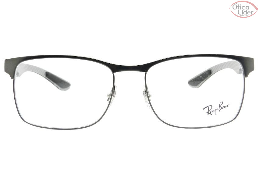 Ray-Ban RX8416 2620 55 Metal Preta / Fibra de Carbono Cinza - até 20% ...
